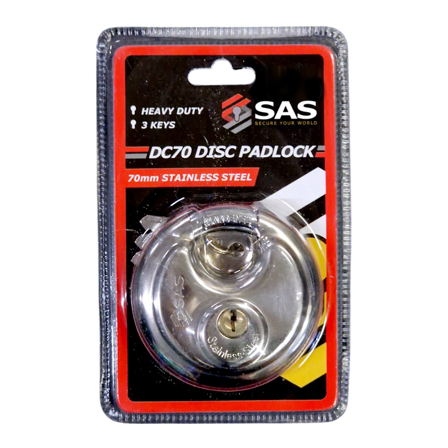 SAS DC70 Disc Padlock – High Security Protection