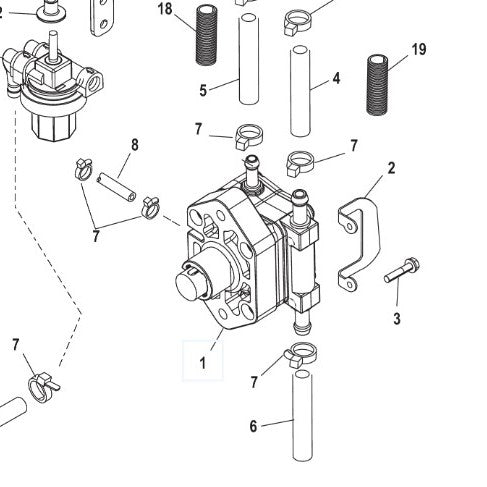 Genuine Mercury/Mariner Fuel Pump for 30-60hp - 8M0141827
